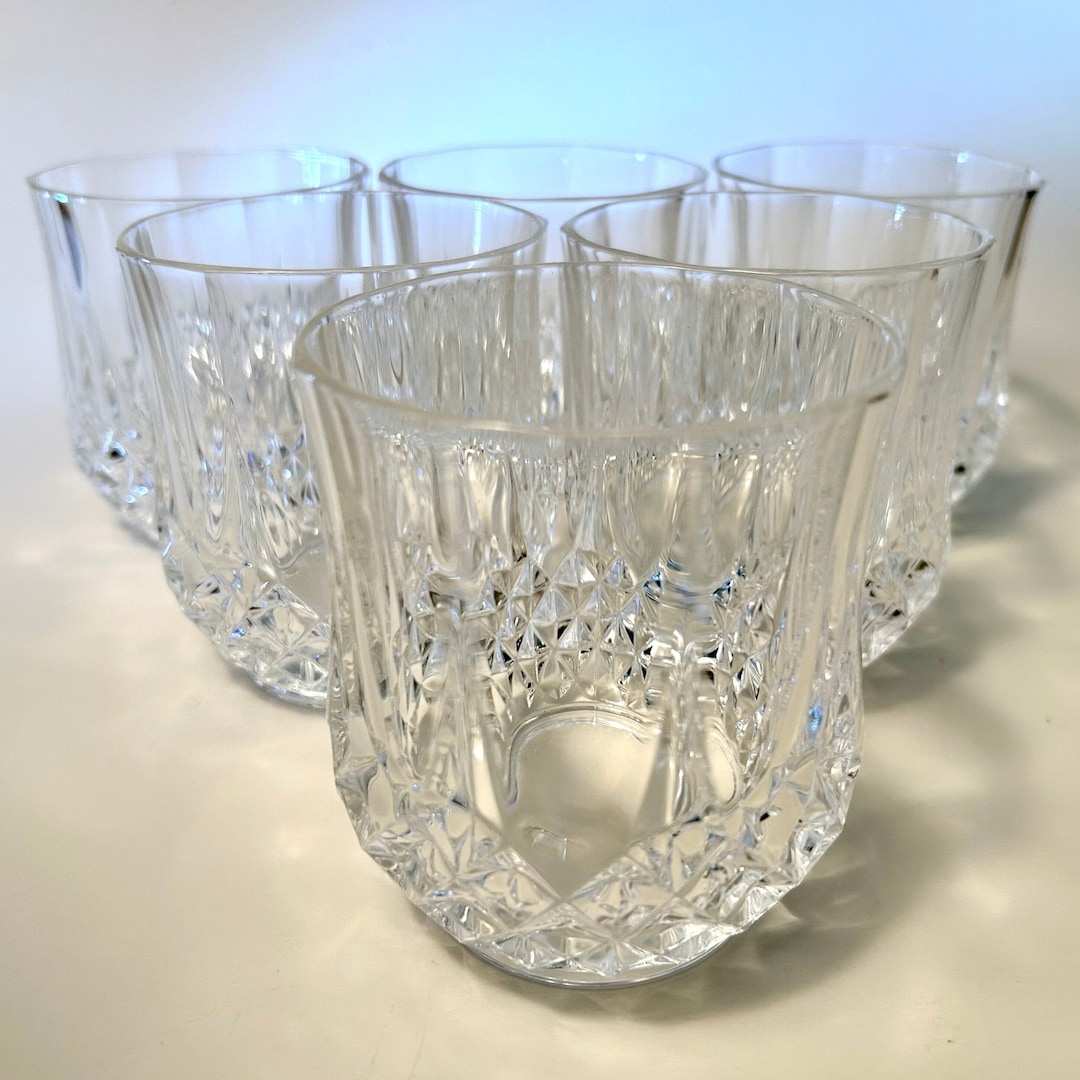 Set of Six Vintage Cristal D'arques-durand longchamp 24% Lead Crystal ...