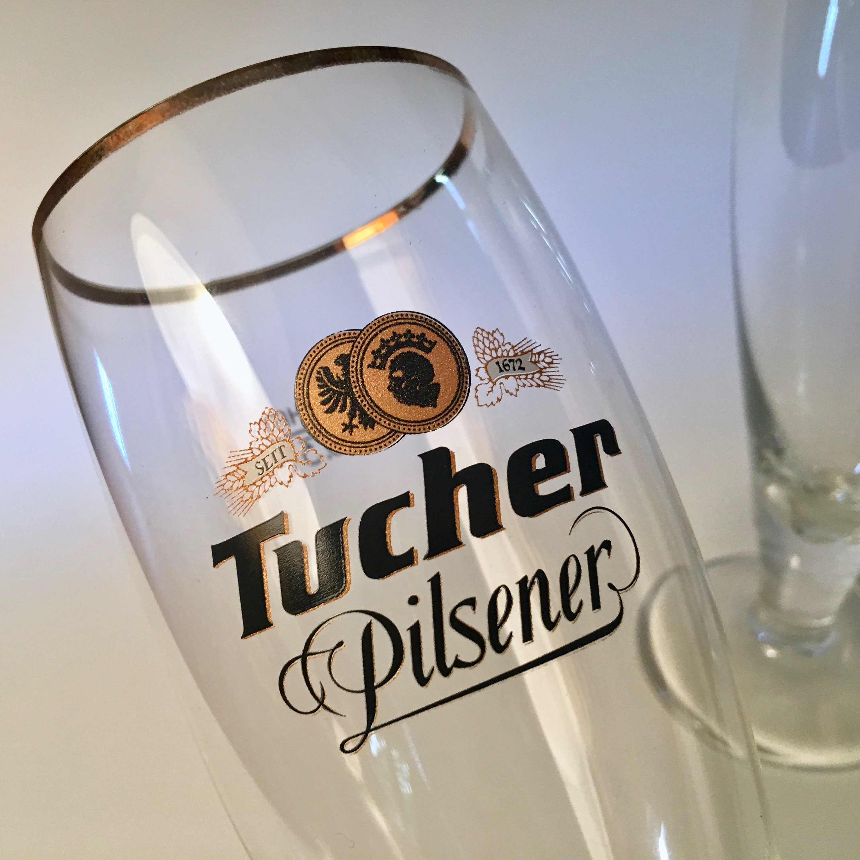 Pair of Vintage Tucher Pilsener Stemmed Beer Glasses 0.3L - Etsy UK