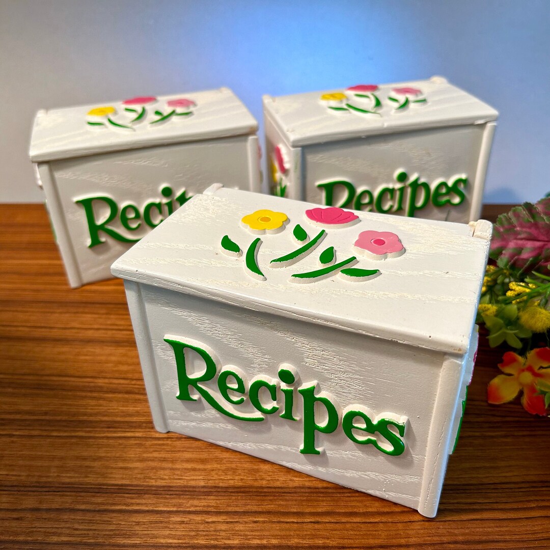 Vintage 1985 Plastic Resin "recipes" Box Made for FTD With Flowers ...