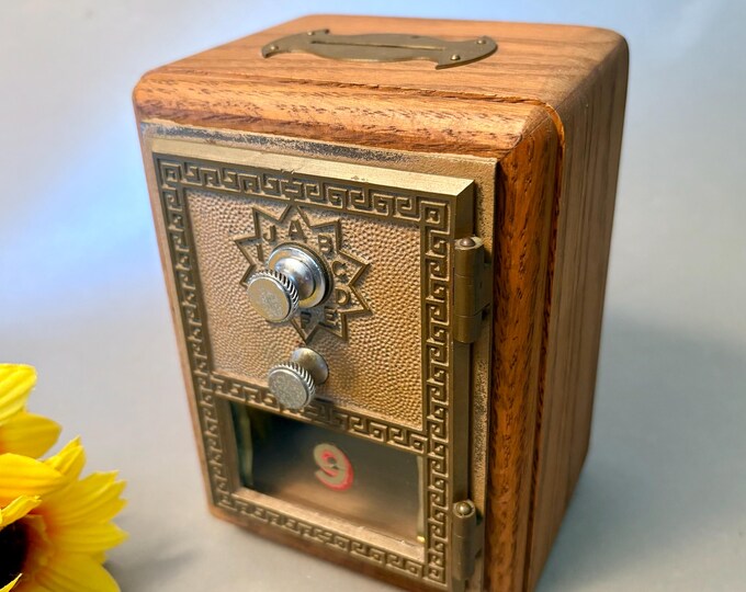 Vintage Post Office Door Coin Bank Handcrafted With Hardwood and ...