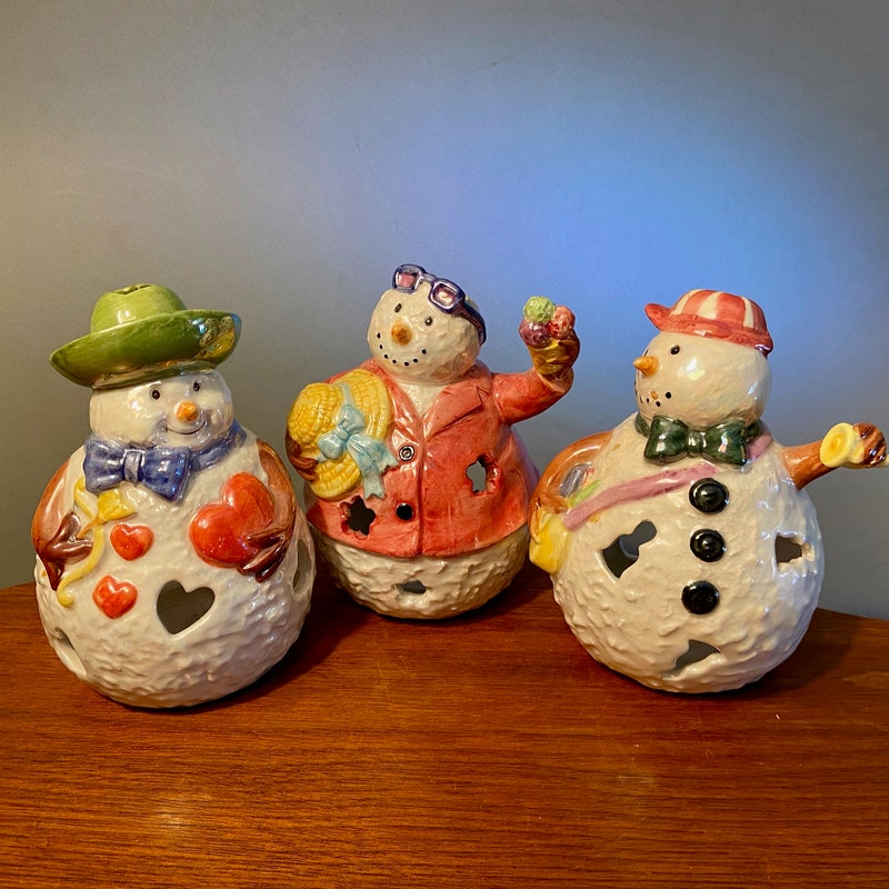 Snowman Tea Light - Etsy