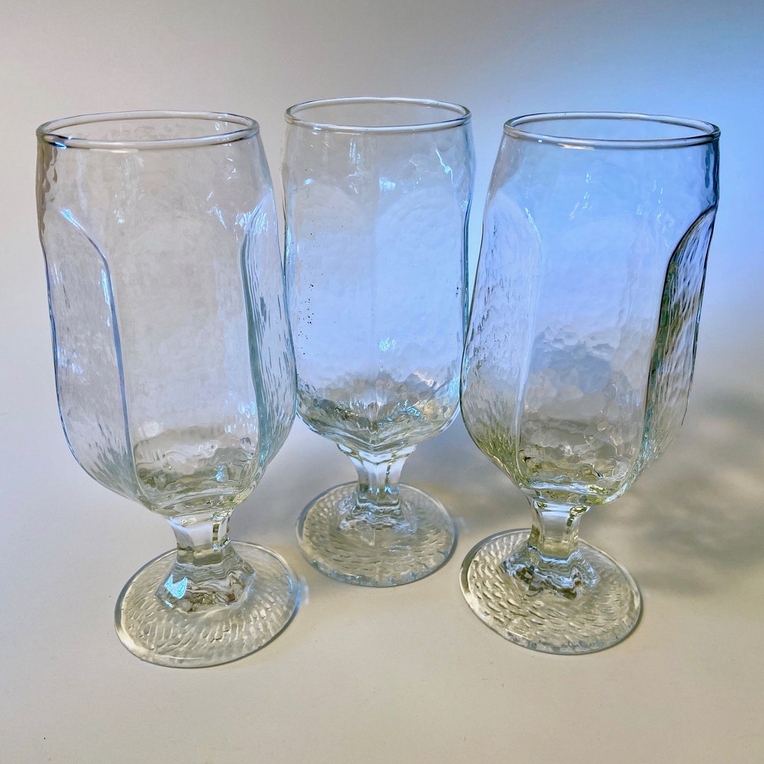 Set of Three Vintage Libbey Chivalry Clear 7" Beer Glasses - Price is ...
