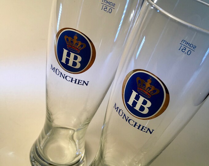 INCLUDES BOTH! Set of Two HB Hofbrauhaus Munchen Tall Pilsner Beer ...