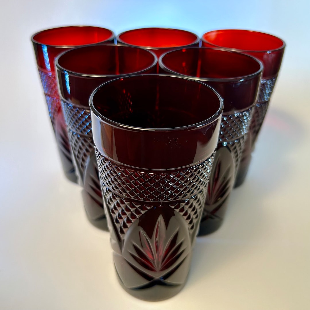 Set of Six Vintage Stunning Brilliant Cristal D'arques Luminarc Arcoroc ...