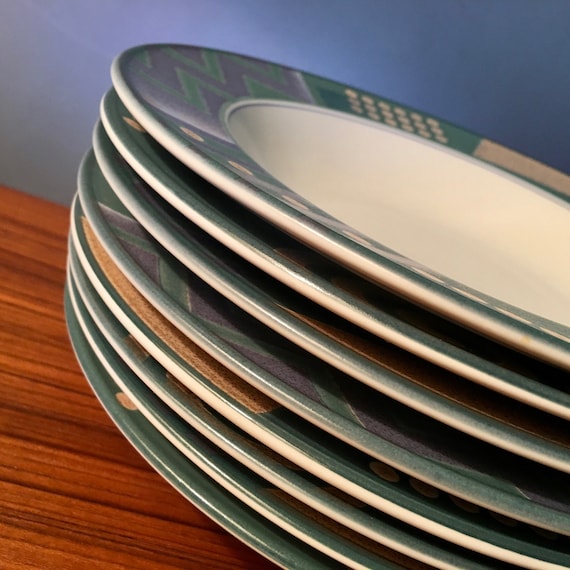 Set of four vintage Mikasa Intaglio Tracings salad plates made in Japan ...