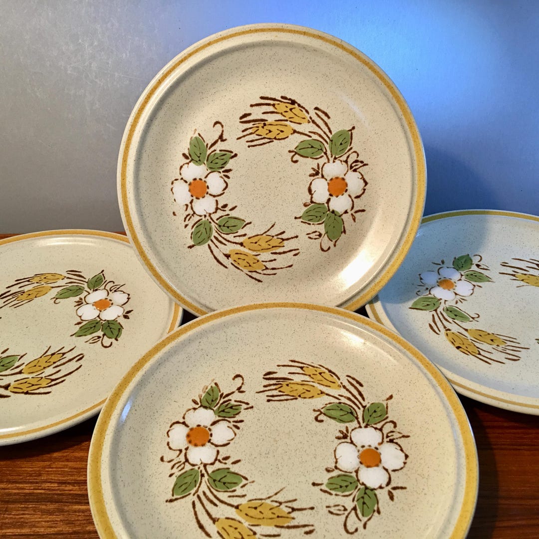 Set of Four Vintage "prairie Flowers" Garden Festival by Hearthside ...