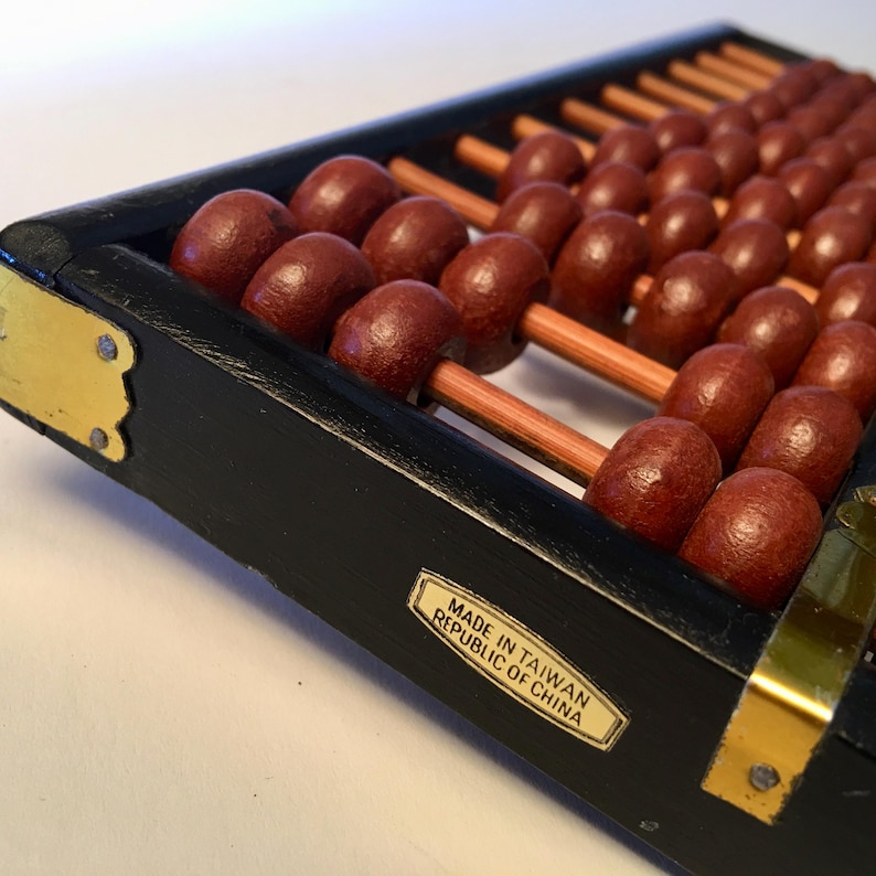 Vintage HYTC Abacus With 77 Wood Beads Made in Taiwan With Original Box ...