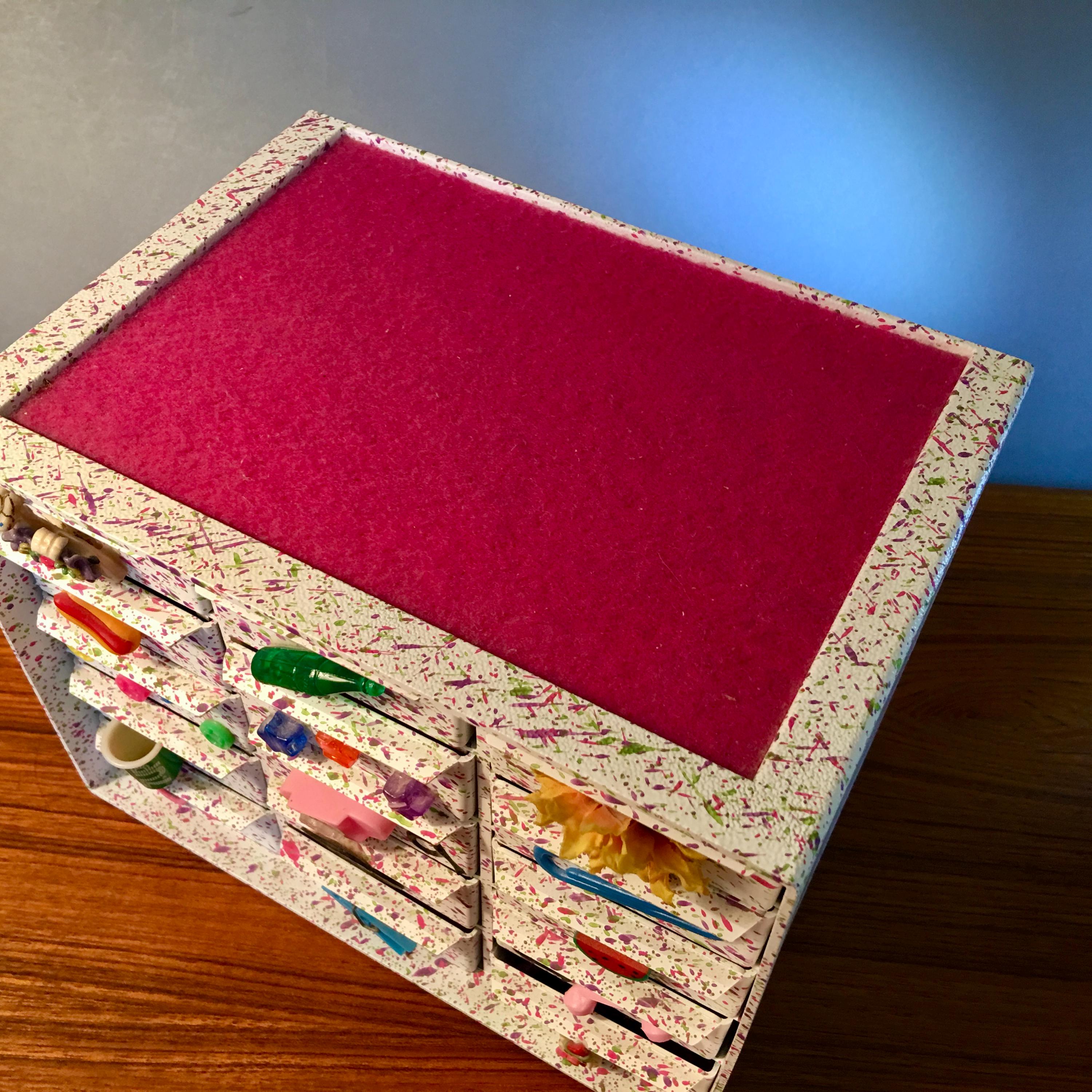 Creative Hand Decorated 15-drawer Jewelry Box With a Variety of Applied ...