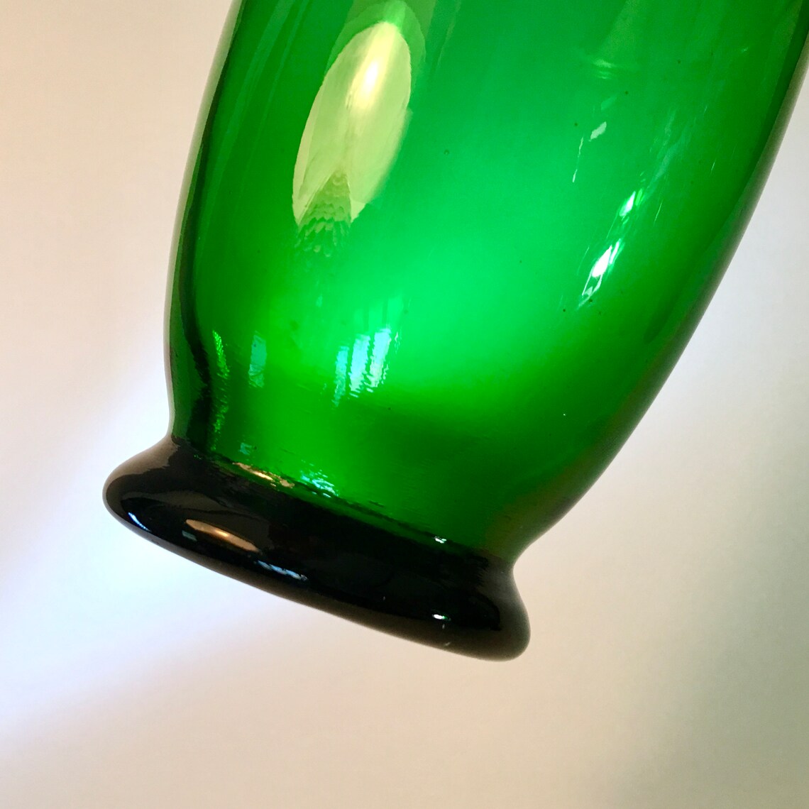 2 SETS AVAILABLE! Set of Four Vintage Bright Green Glass 12 Ounce 4.5 ...