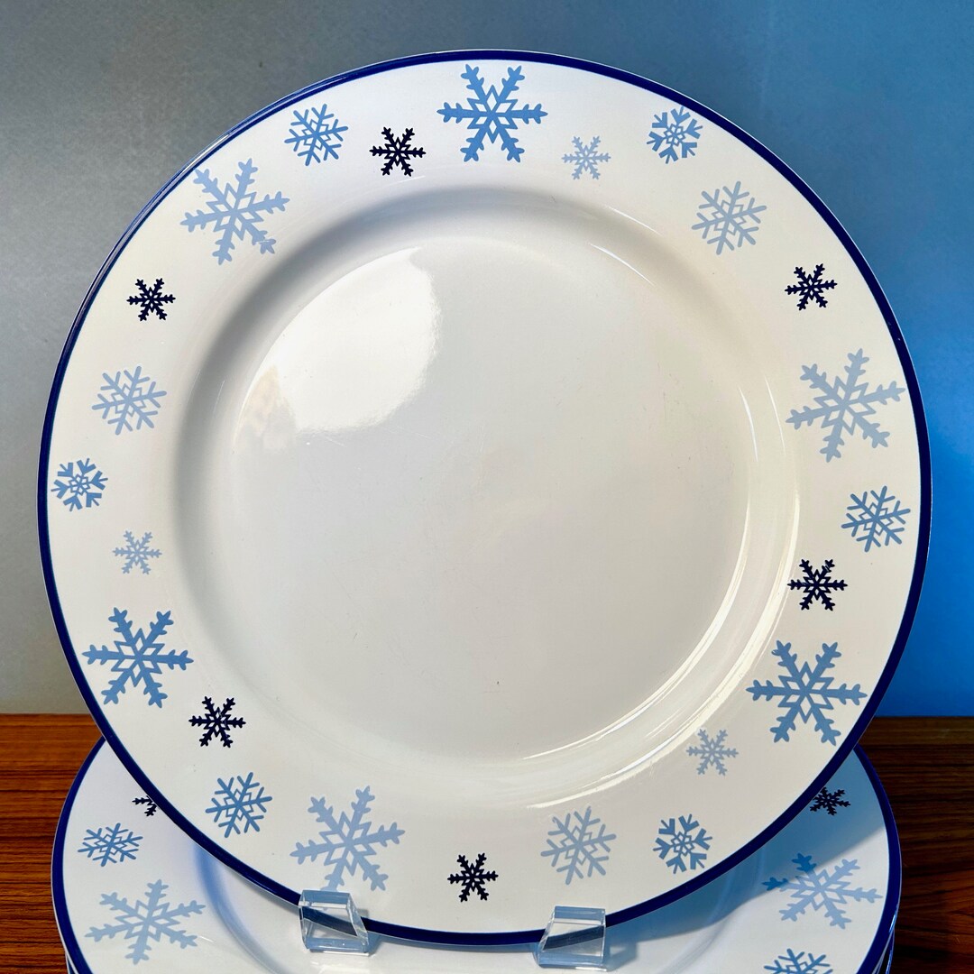 Set of Four "snowflake" by Cambridge Potteries Dinner Plates Designed ...