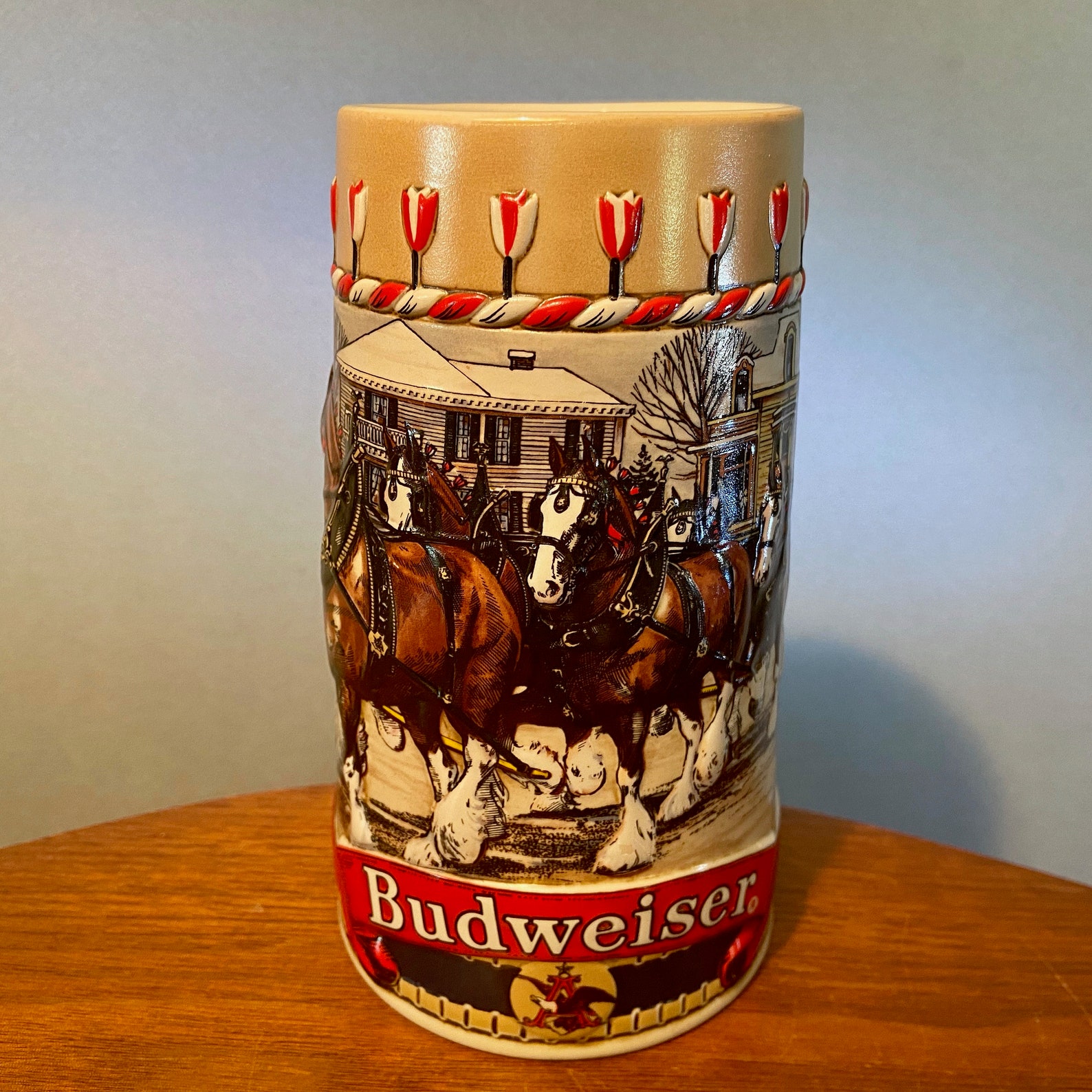 Vintage Budweiser 1980s "b" Series Clydesdale Stein Made in Brazil by ...