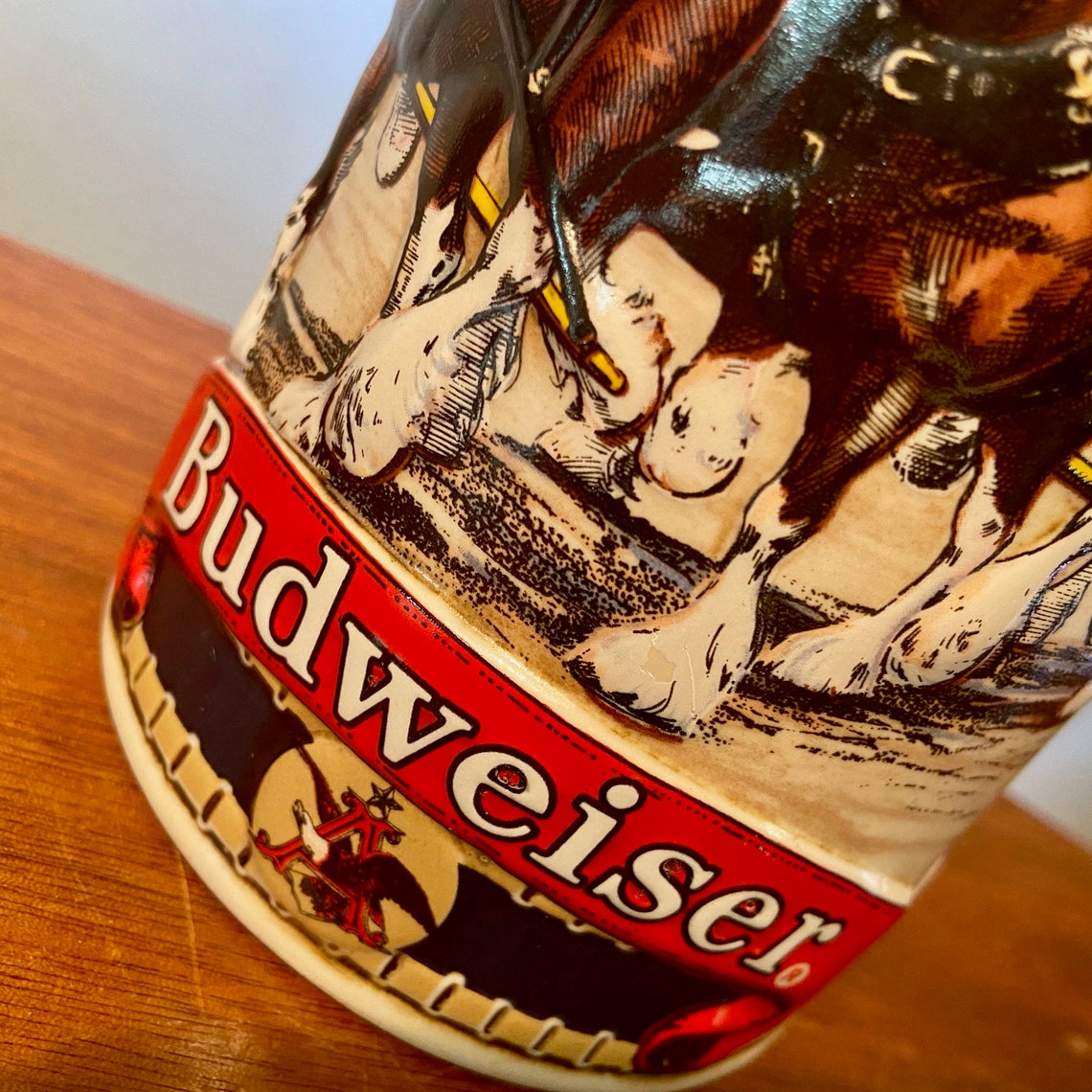 Vintage Budweiser 1980s "b" Series Clydesdale Stein Made in Brazil by ...