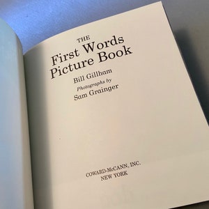 Vintage "the First Words Picture Book" Paperback Book by Bill Gillham ...