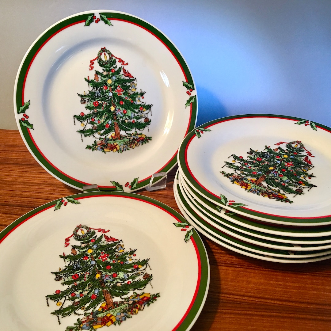 Set of 8 Porcelain Salad Plates by Candleglow and Holly - Price is for ...