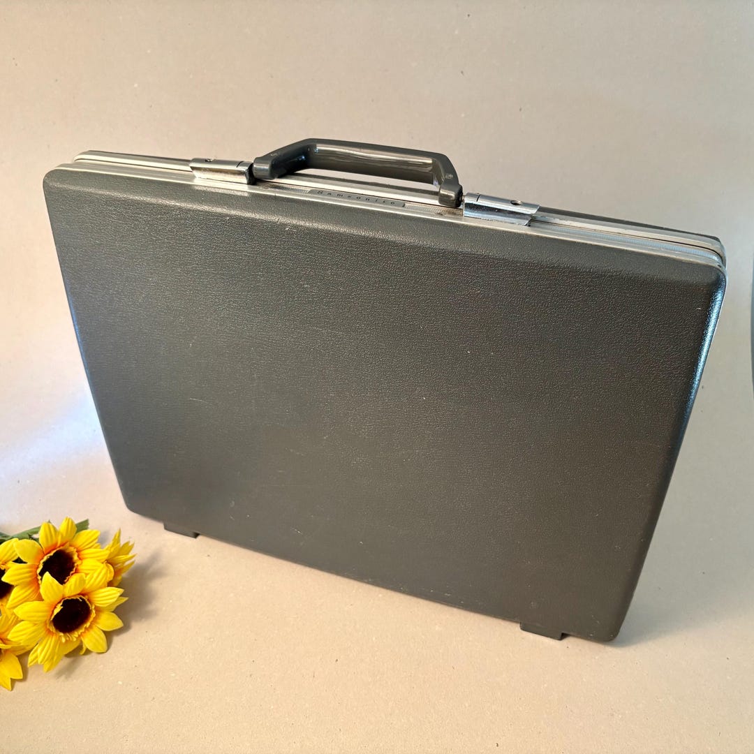 Vintage Slim and Sleek Samsonite Gray Hard Shell Attache Briefcase - Etsy