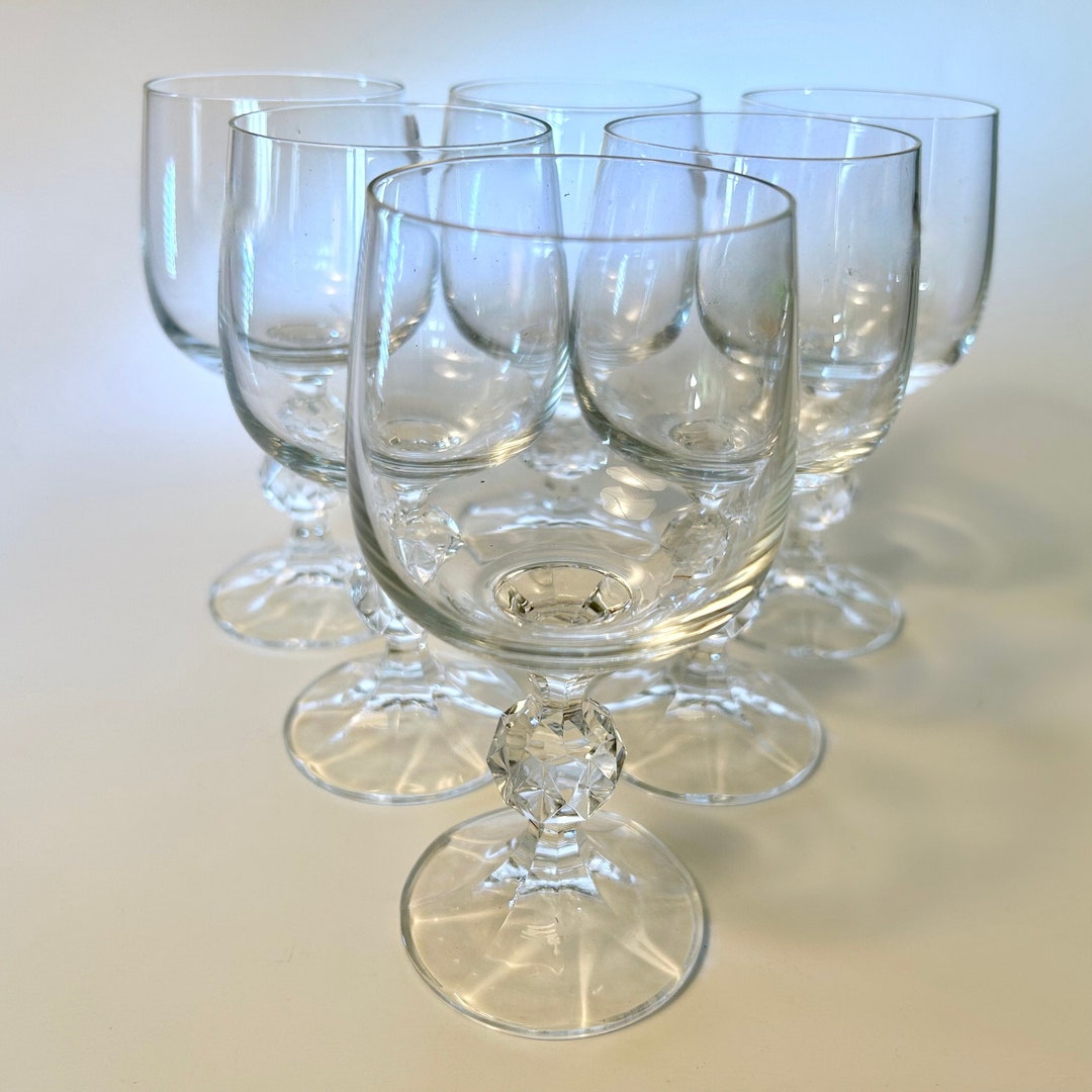 Set of 6 Bohemia Fine Crystal "claudia" Stemware Wine Glasses ...