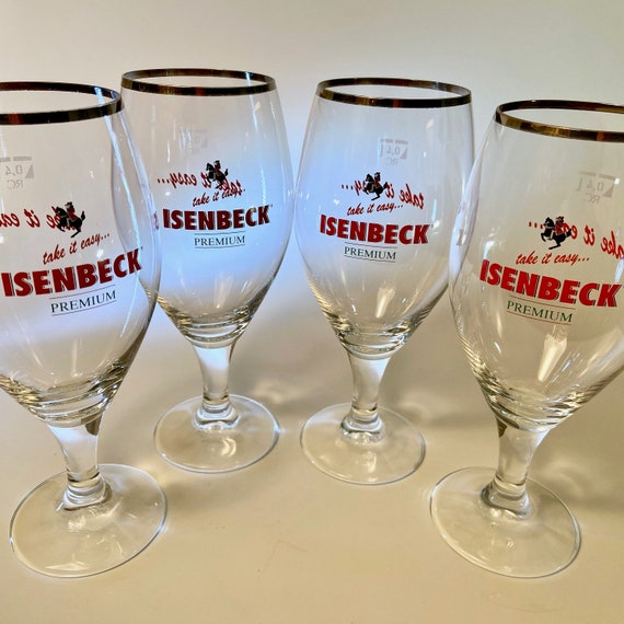 Set of Four 1996 Isenbeck Premium Beer Glasses Made by - Etsy
