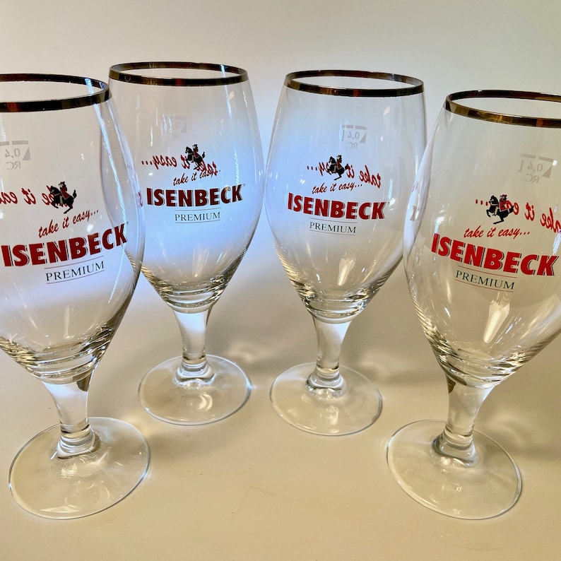 Set of Four 1996 Isenbeck Premium Beer Glasses Made by Ritzenhoff ...