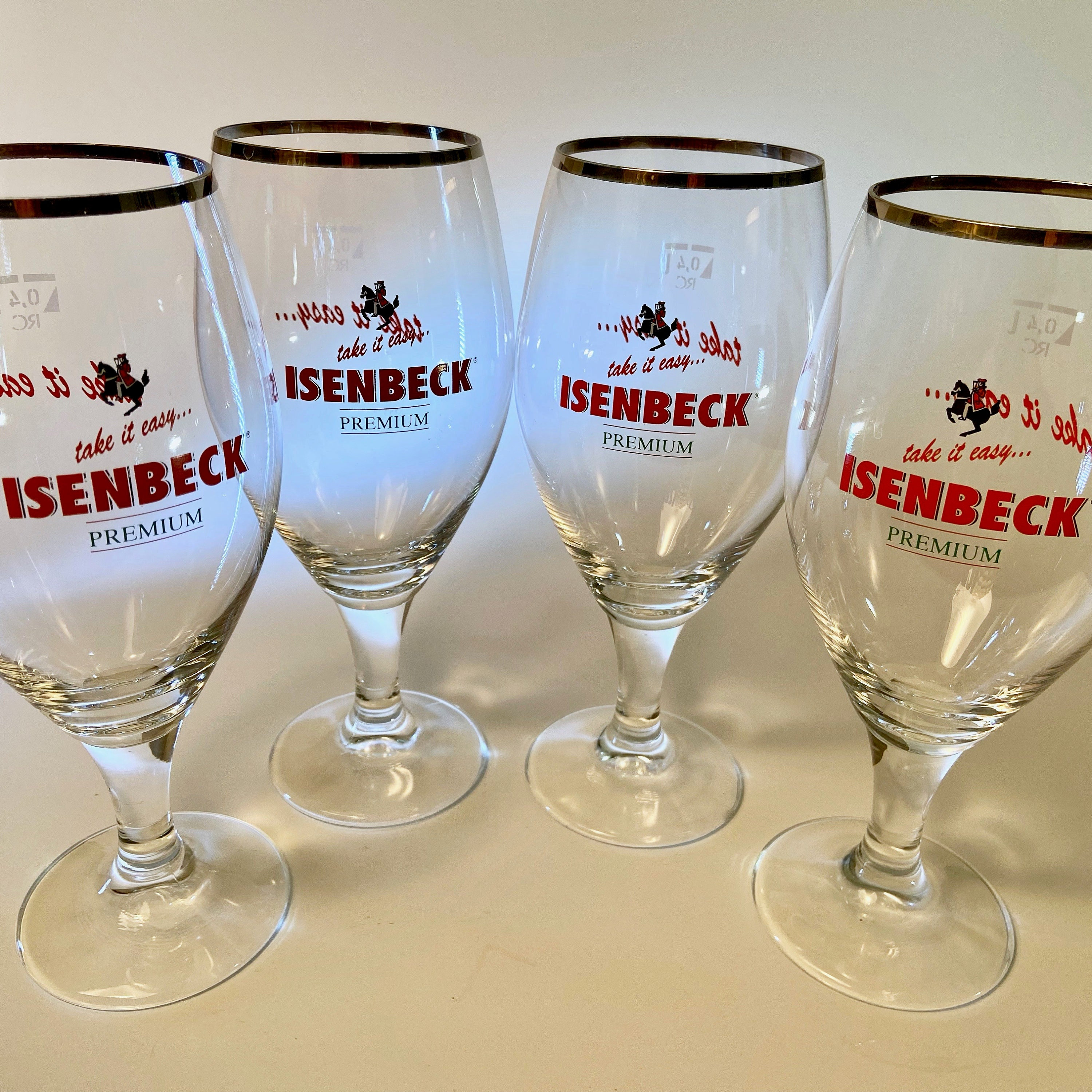 Set of Four 1996 Isenbeck Premium Beer Glasses Made by Ritzenhoff ...