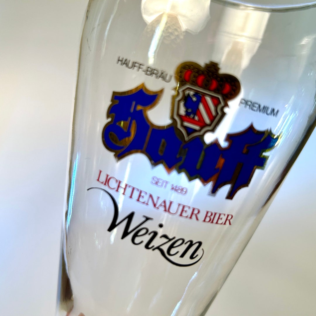 Vintage Tall Souff Hauff-brau Premium Weizen Beer Glass - 0.5L Capacity ...