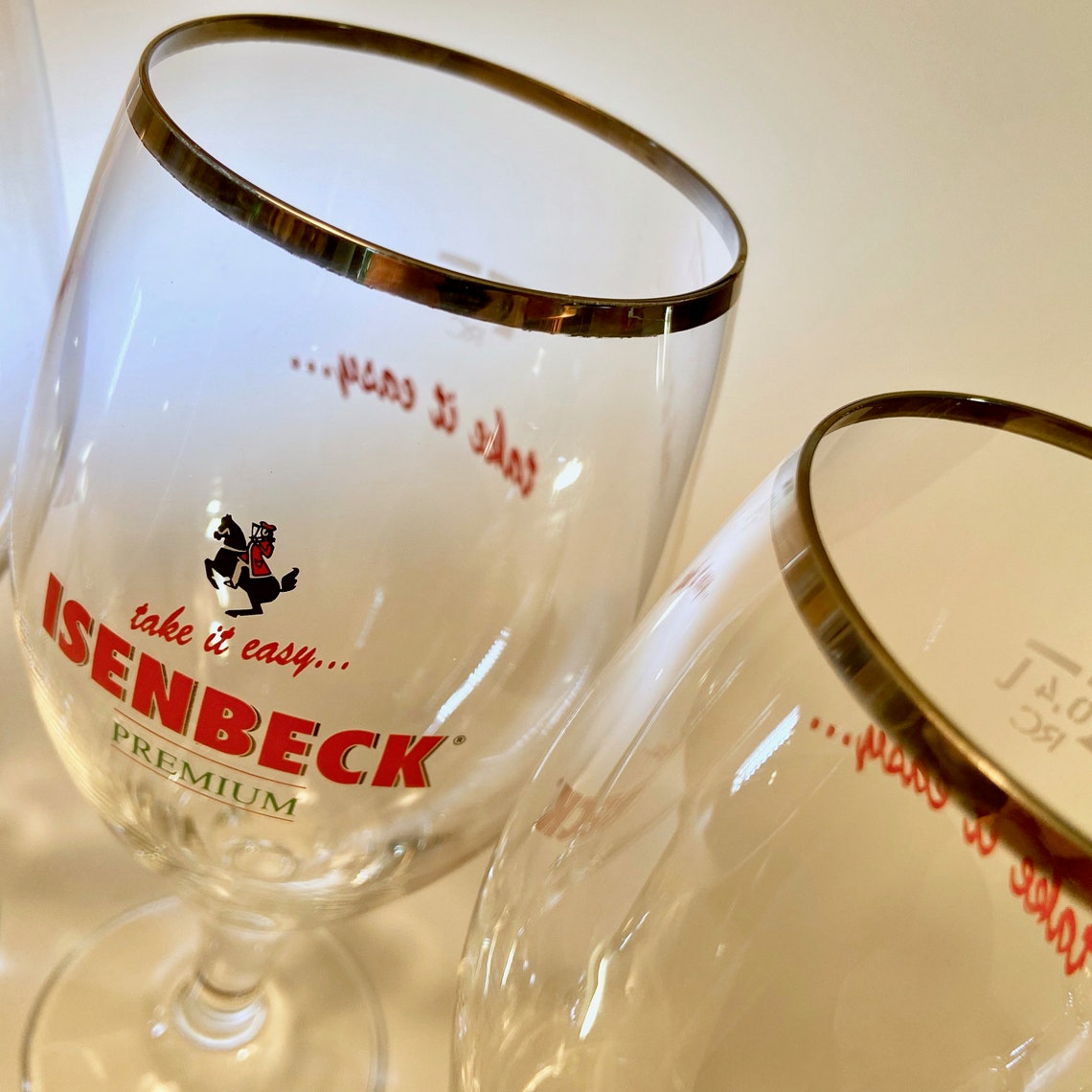 Set of Four 1996 Isenbeck Premium Beer Glasses Made by Ritzenhoff ...