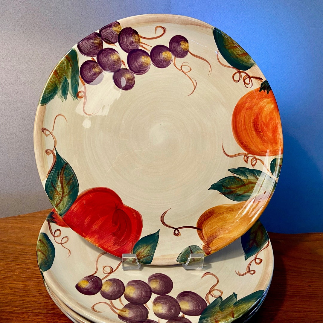 1 SET LEFT! Set of 4 or 8 "venetian" Dinner Plates Hand Painted and ...