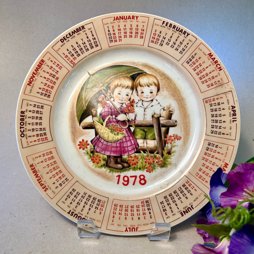 Vintage 1978 Porcelain Alpine Calender Display Plate From Chadwick ...