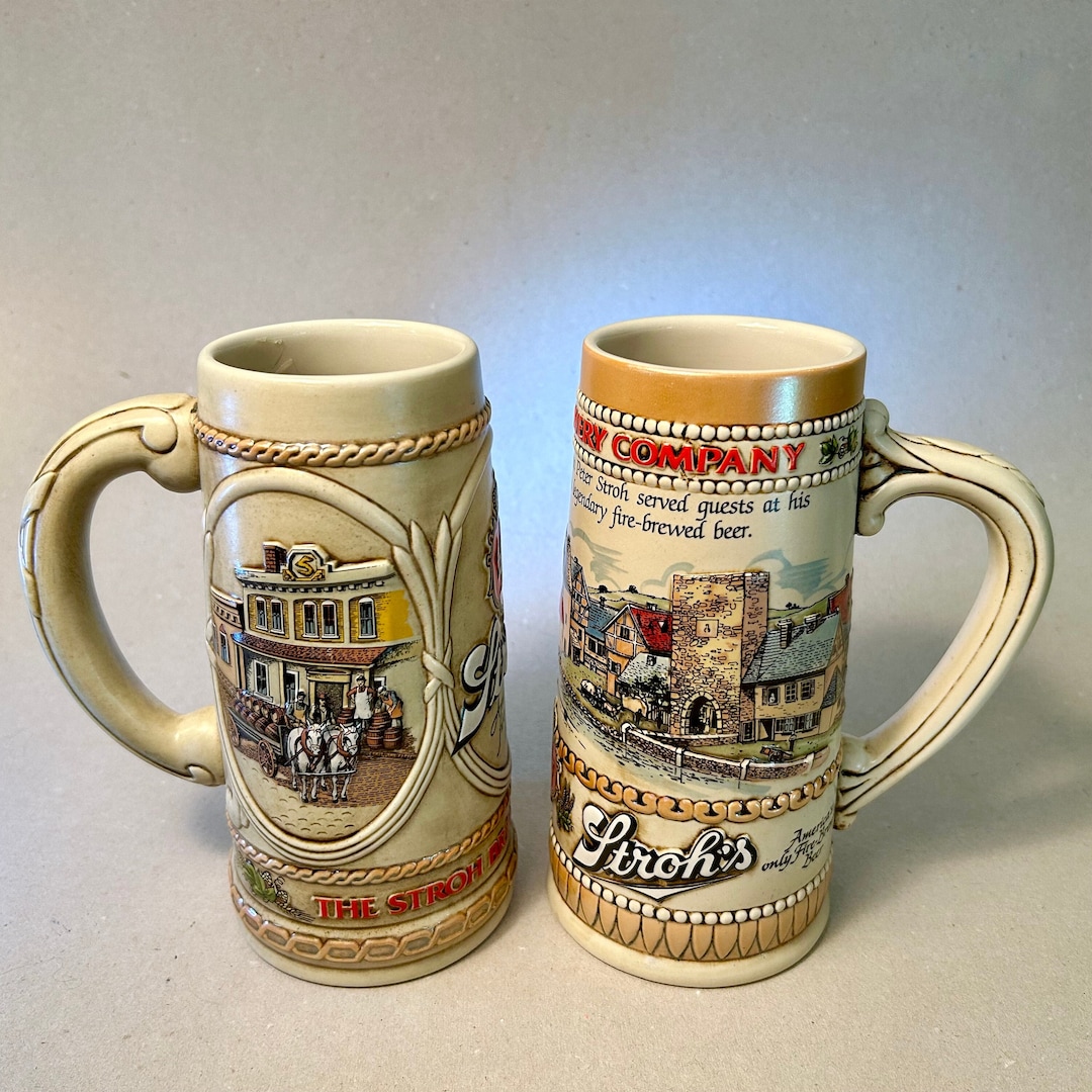 YOUR CHOICE! Collectible Stroh's Beer Steins by Ceramarte Made in ...