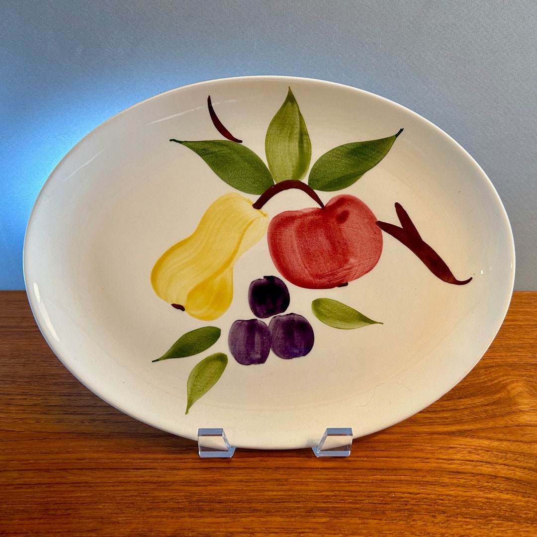 Vintage Stetson Hand Painted Underglaze Oval Serving Plate From the Rio ...