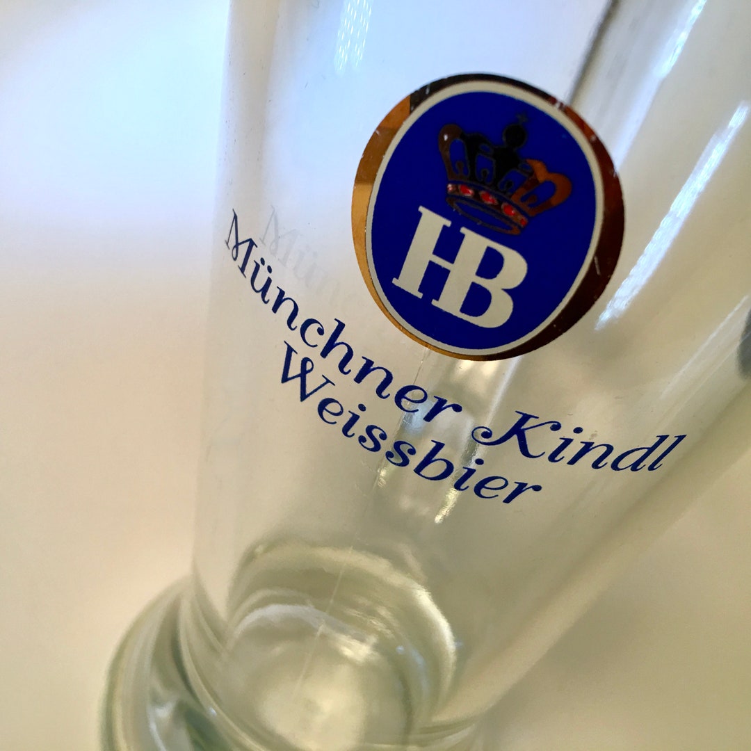 Vintage HB Muncher Kindl Weissbier Beer Glass With Handle - Etsy