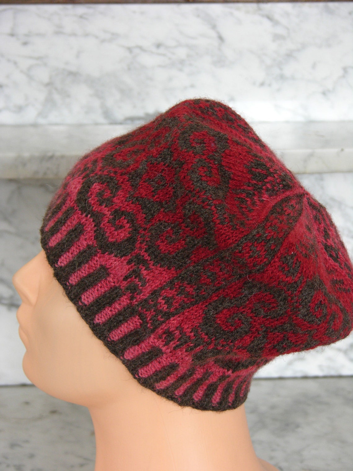 Fair Isle Hat , Made in All Natural Wool. - Etsy