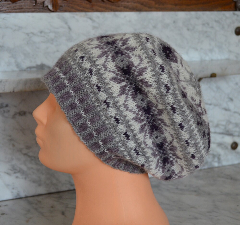 Fair Isle Hat , Made in All Natural Wool. - Etsy