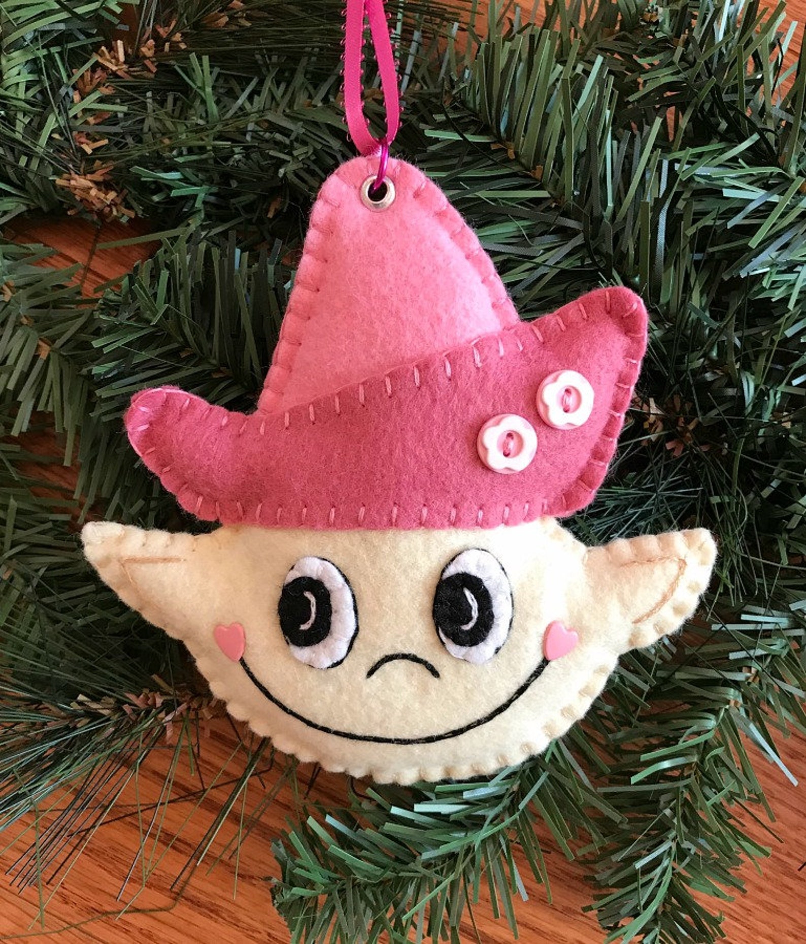 Wool Felt Elf Sprite Ornament Color Choice - Etsy