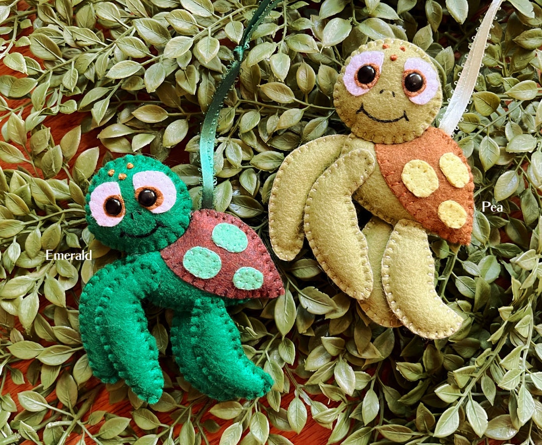 Wool Felt Sea Turtle Ornament Color Choice - Etsy