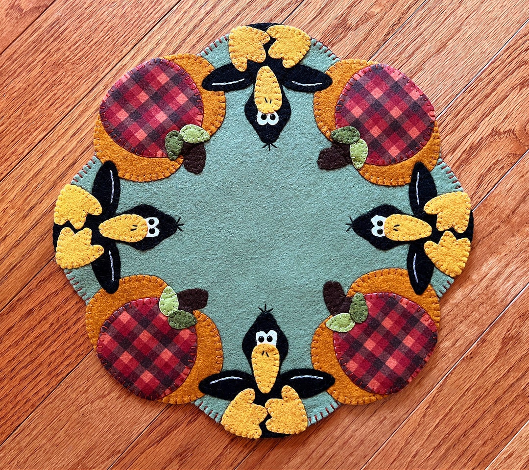 Those Blasted Crows Wool Felt Table Mat - Etsy