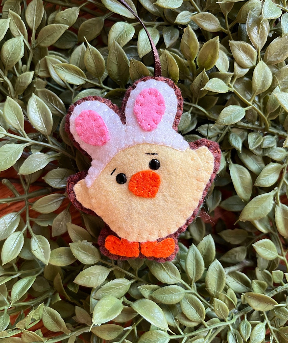 Wool Felt Bunny Chick Ornament Color Choice - Etsy
