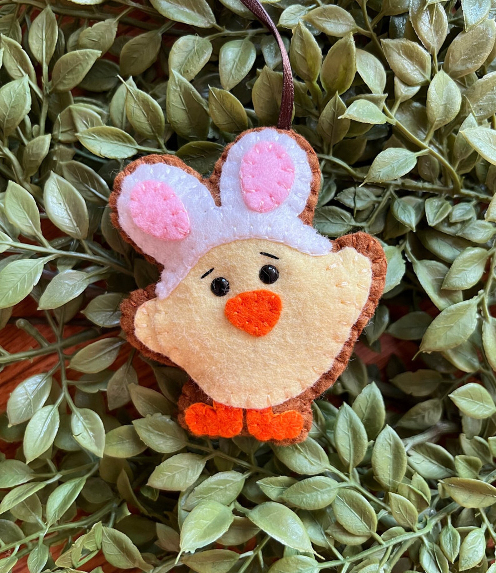 Wool Felt Bunny Chick Ornament Color Choice - Etsy