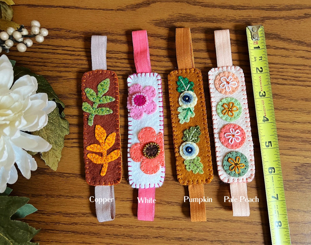 Wool Felt Small Rectangle Elastic Stretch Bookmark Color - Etsy