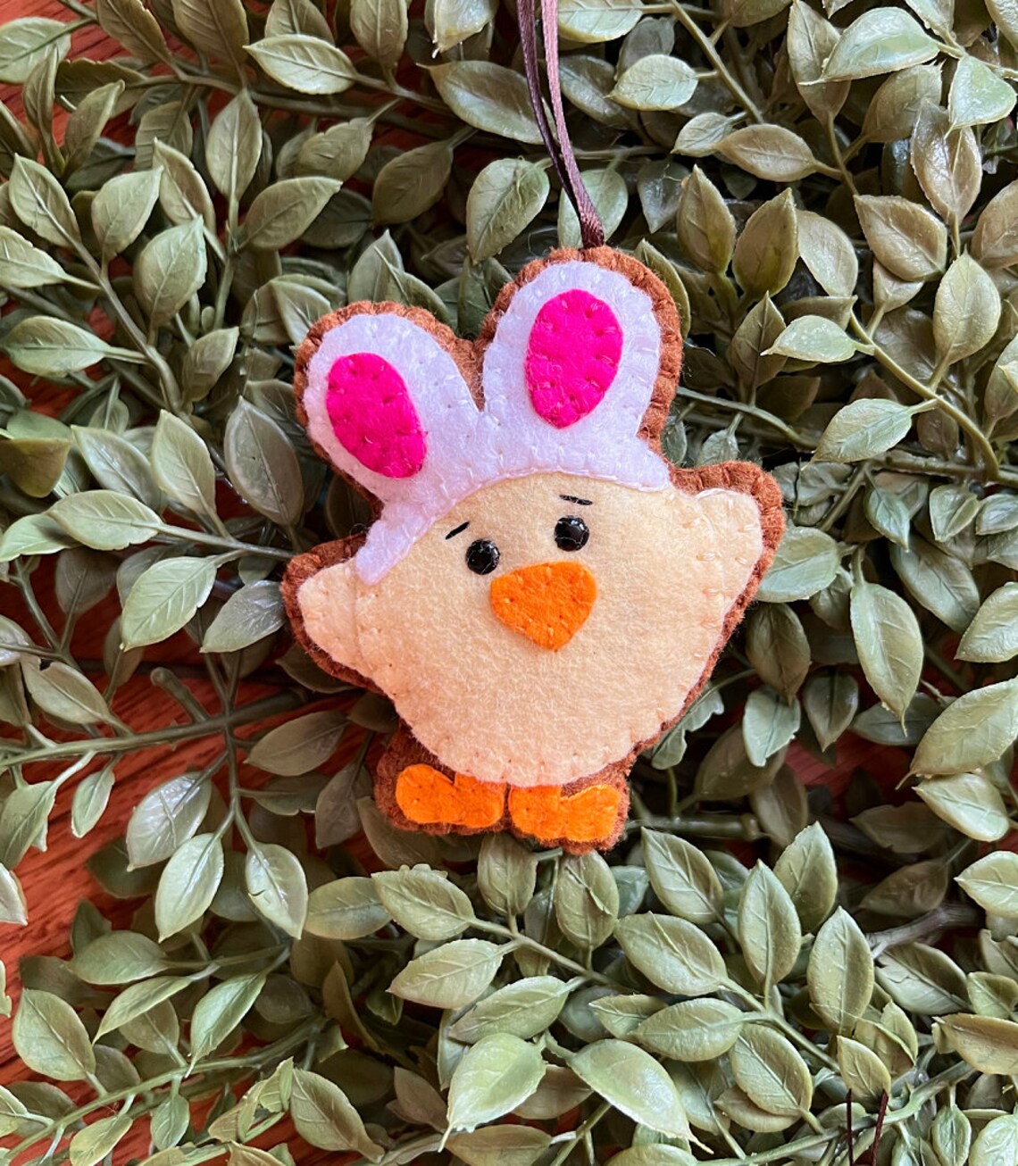 Wool Felt Bunny Chick Ornament Color Choice - Etsy