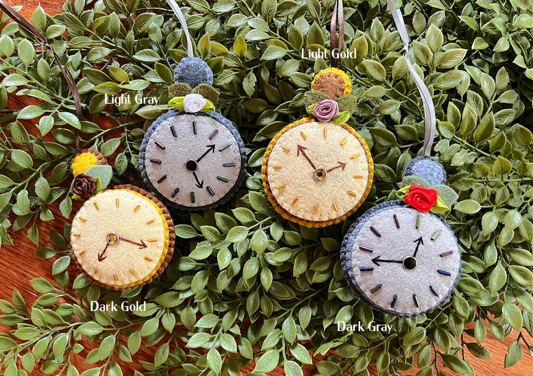Wool Felt Pocket Watch Ornament Color Choice - Etsy
