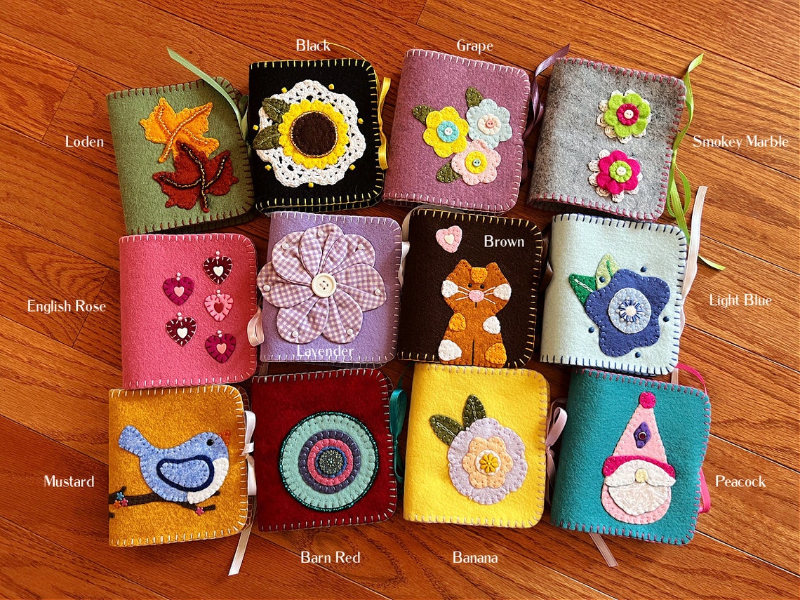 Large Wool Felt Needle Book Color Choice - Etsy