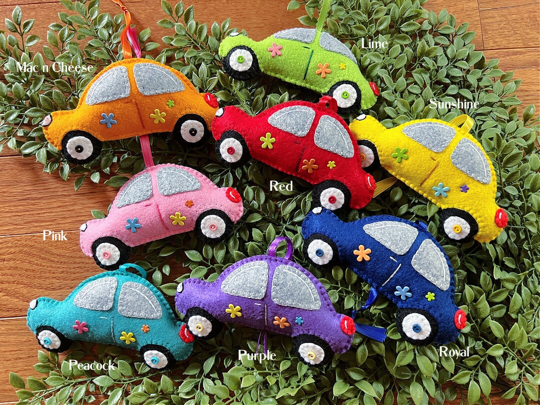 Wool Felt Car Ornament Hanger Color Choice - Etsy