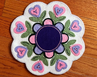 Wool Felt Whimsy Hearts Table Mat - Etsy