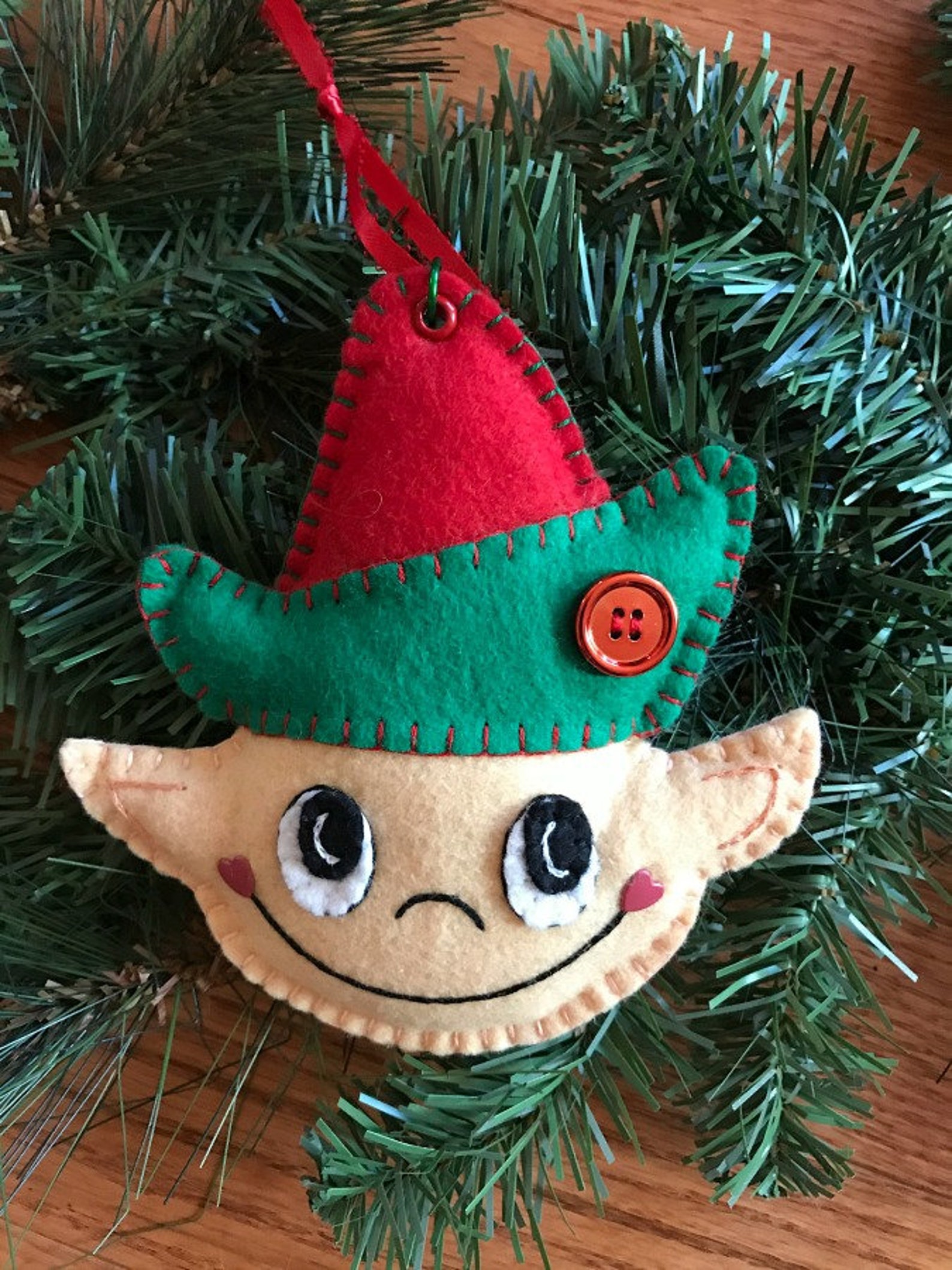 Wool Felt Elf Sprite Ornament Color Choice - Etsy