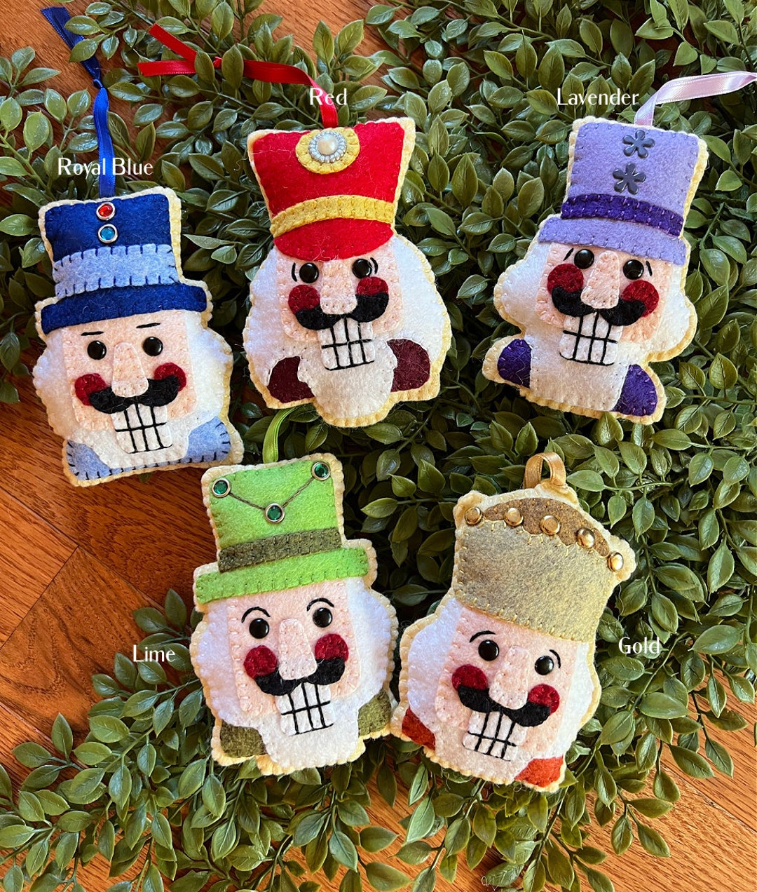 Wool Felt Nutcracker Ornament Hanger Color Choice - Etsy