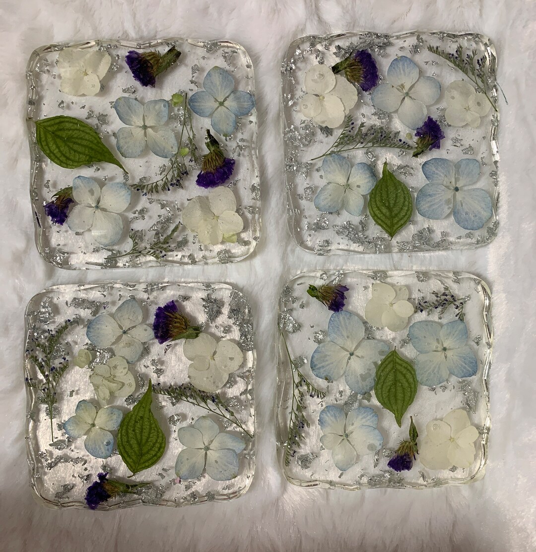 Fancy Edge Square Resin Coaster - Etsy