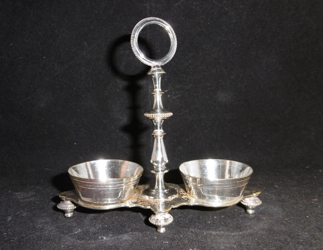 Vintage French Silver Plate Condiment Stand. Hallmarked C.balain. Paris ...