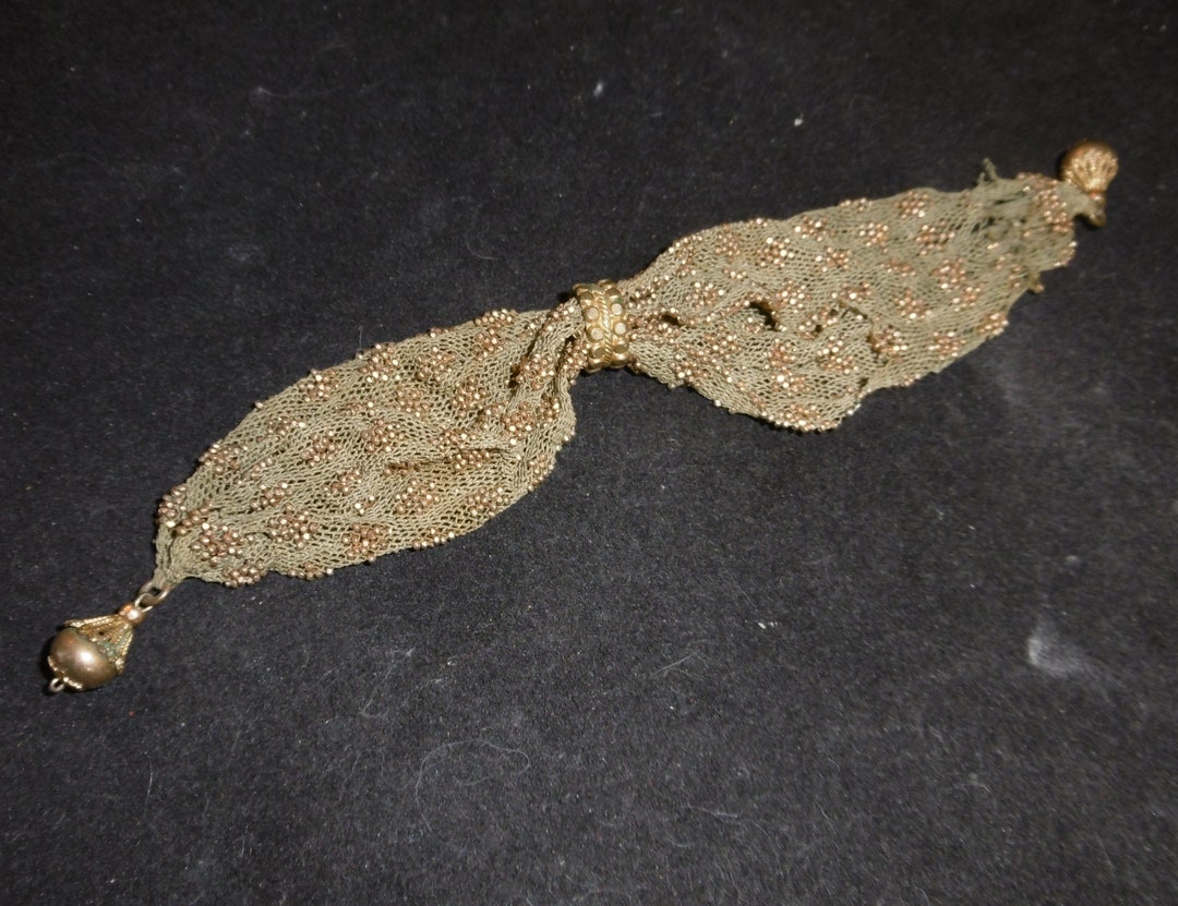 Gorgeous Gold Coloured Antique Misers Purse. - Etsy