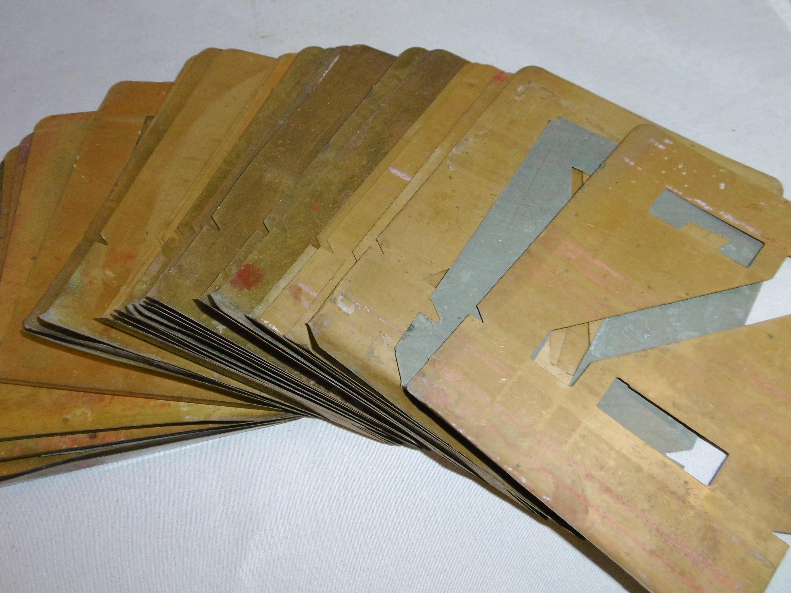 Complete Set of Vintage Letter Stencils. 3 7.5cm High, Professional ...