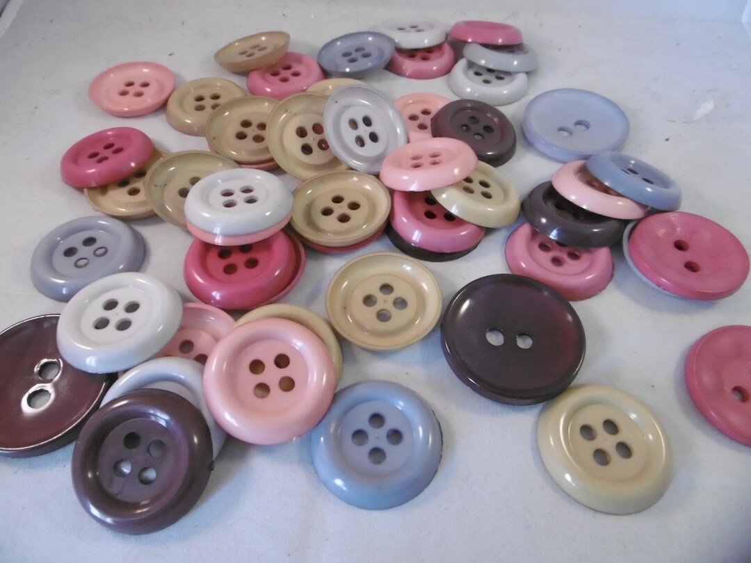 Large Lot of Vintage French Hard Plastic Buttons, European Bakelite 1 1 ...